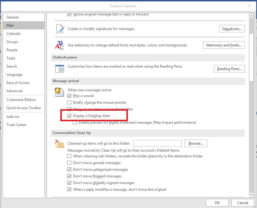 Outlook preventing desktop notifications - Microsoft Q&A