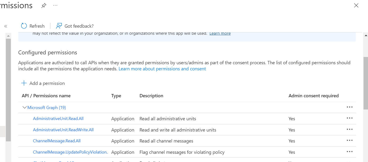 Missing Role permission error - even when permission is provided - Microsoft Q&A