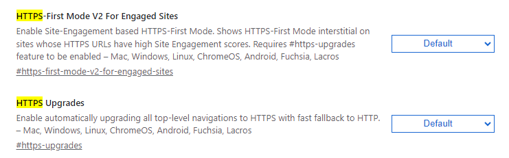 edge://flags/页面没有https upgrade flag - Microsoft Q&A