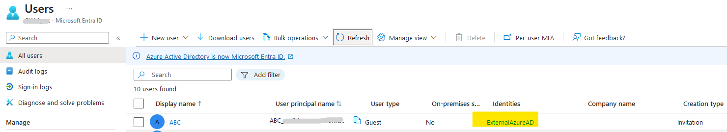 EntraID external id - Microsoft Q&A
