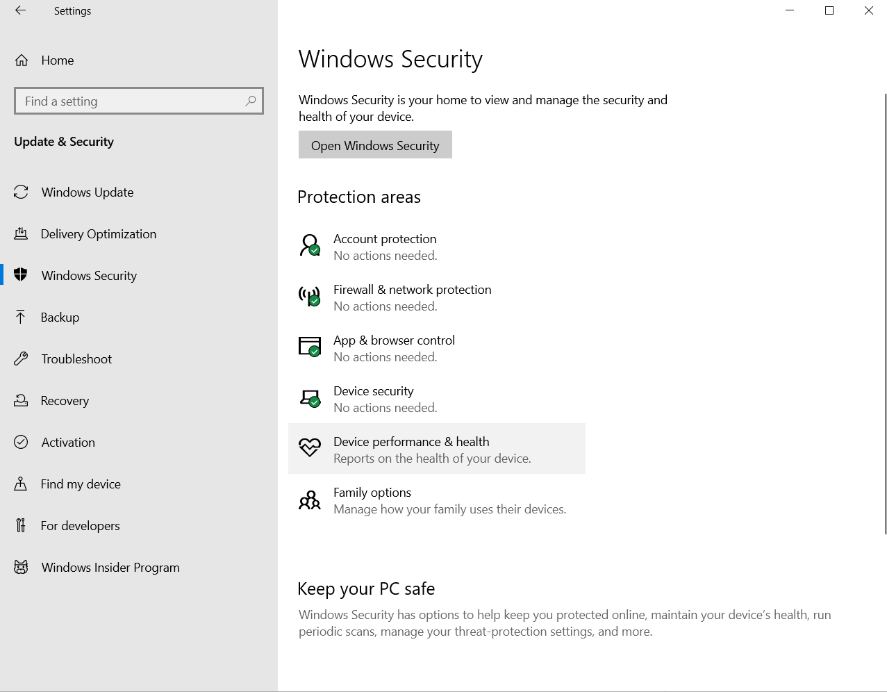Windows Defender error: Page not available - Microsoft Q&A