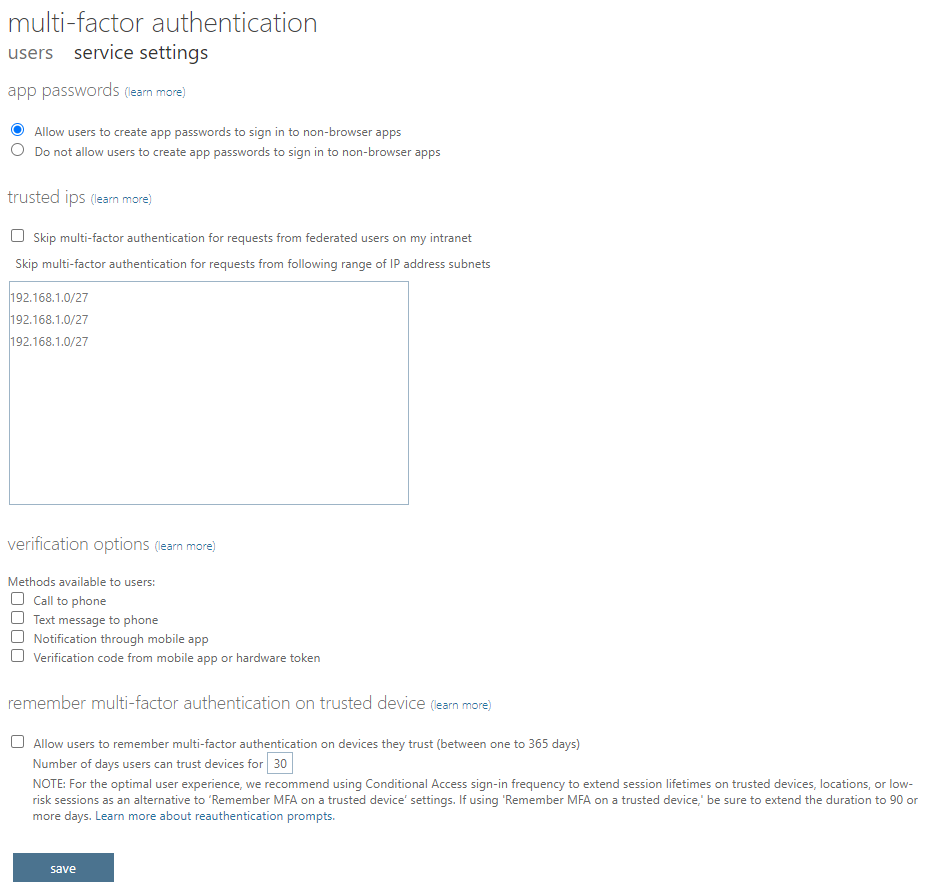 enabled MFA authentication methods in entra don't match add-authentication methods dropdown in ...