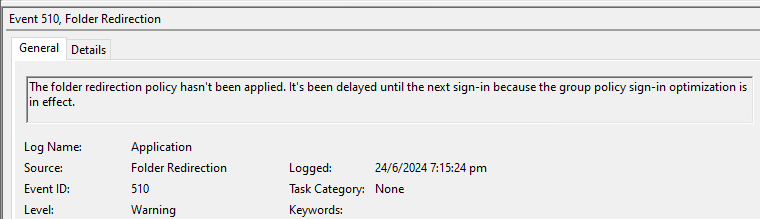 FolderRedirection always appear warning - Microsoft Q&A