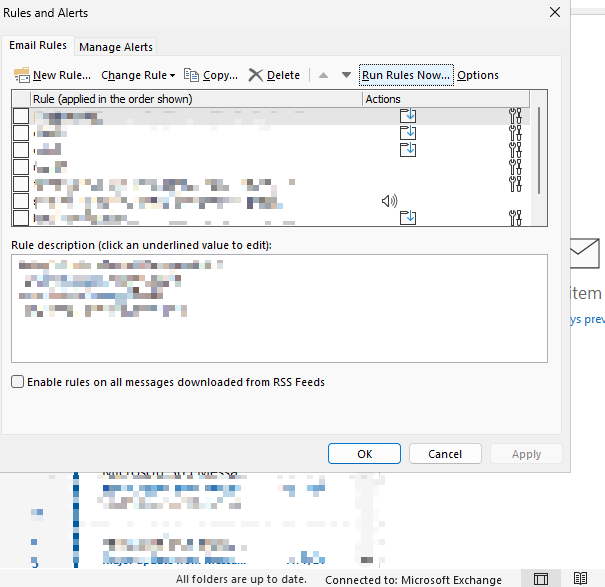 Outlook in Online (not cache mode) Does not Support Rules? - Microsoft Q&A