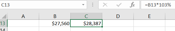 In cell C13 , construct a formula to calculate the annual projected ...
