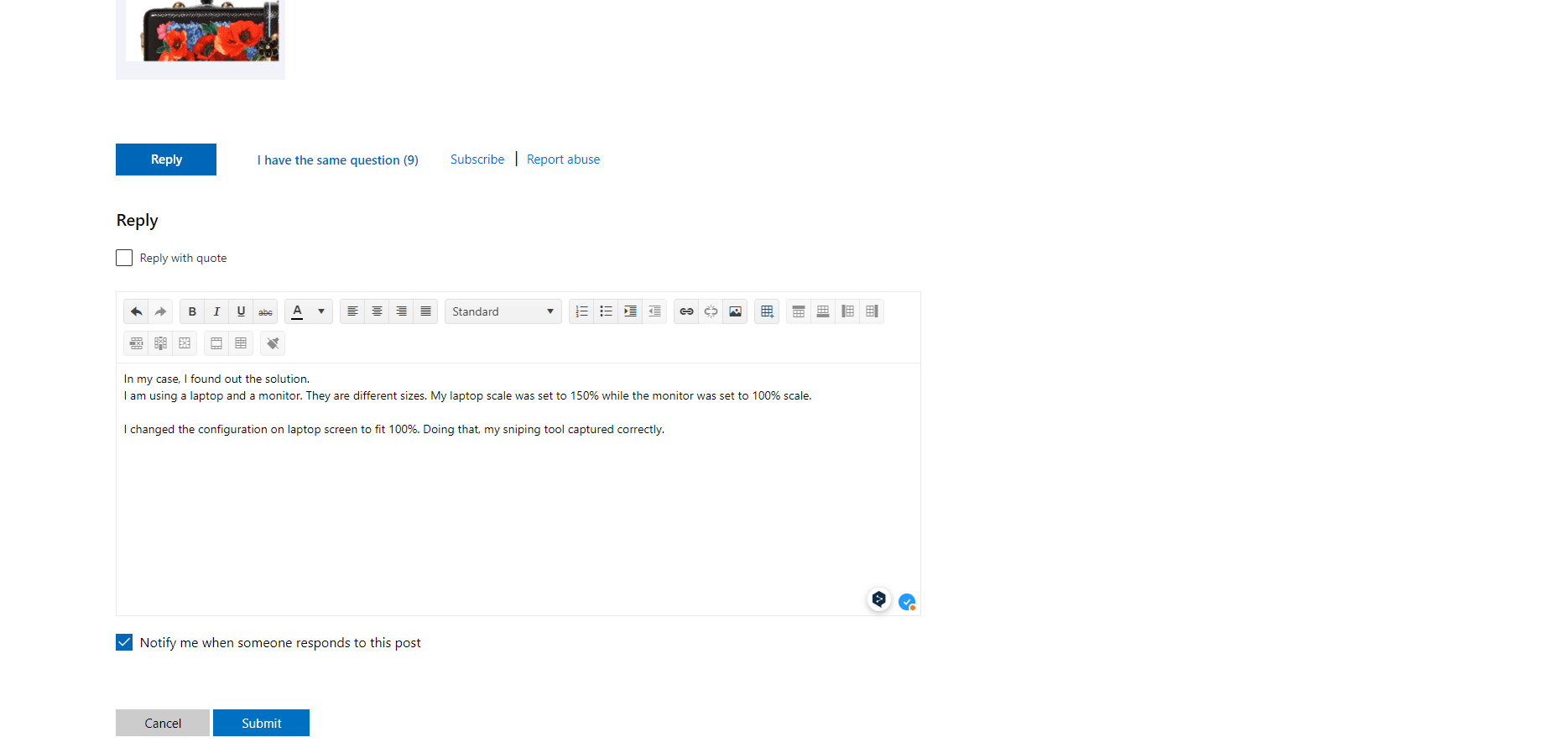 Issue with Snipping Tool - Cutting off selected image - Microsoft Q&A