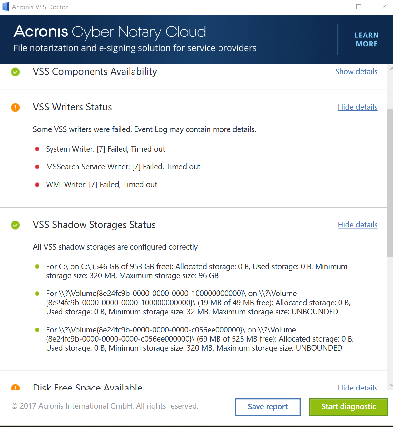 VSS (Volume Shadow Copy Service) writes issue - Microsoft Q&A