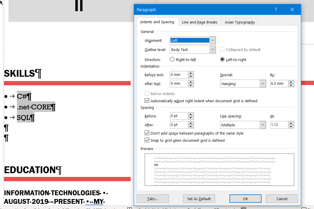 Word doesn't let me write text near the table cell border - Microsoft Q&A