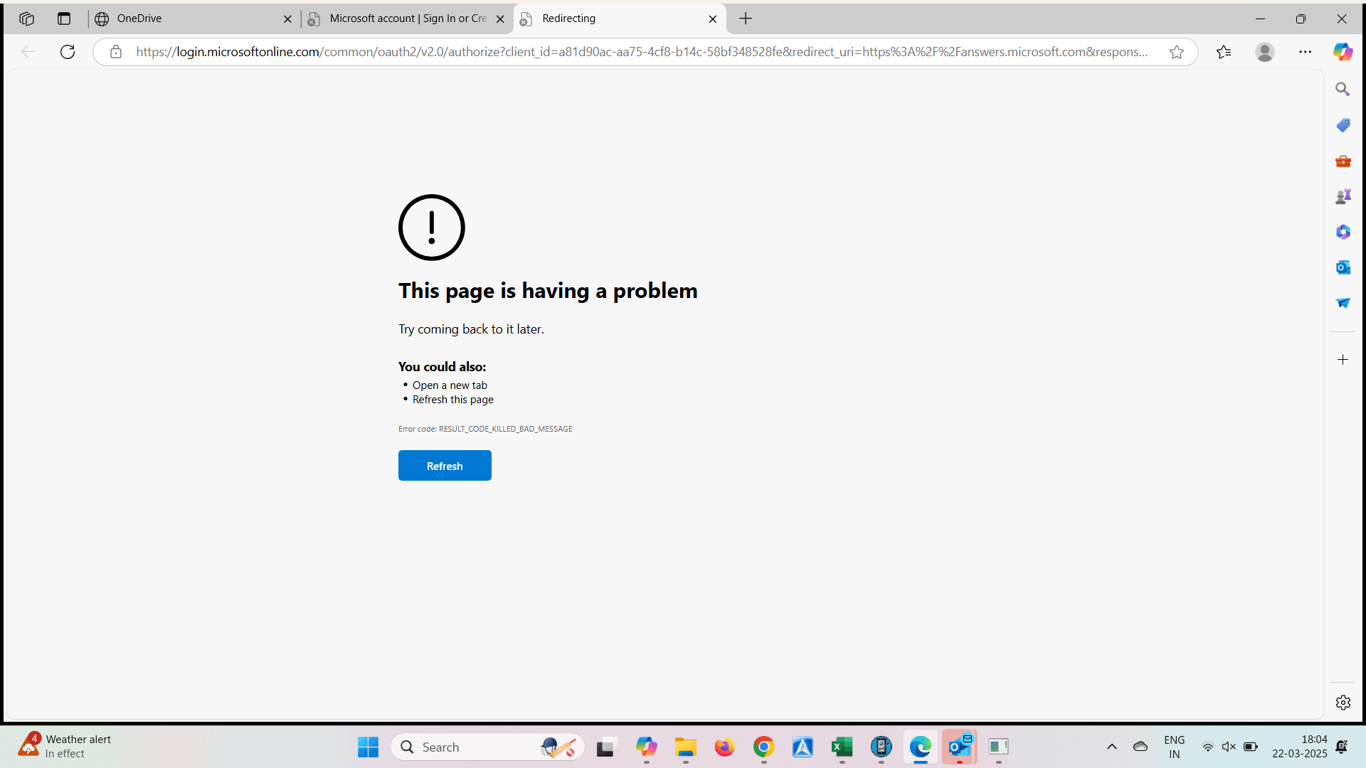 Microsoft Edge stopped working. - Microsoft Q&A