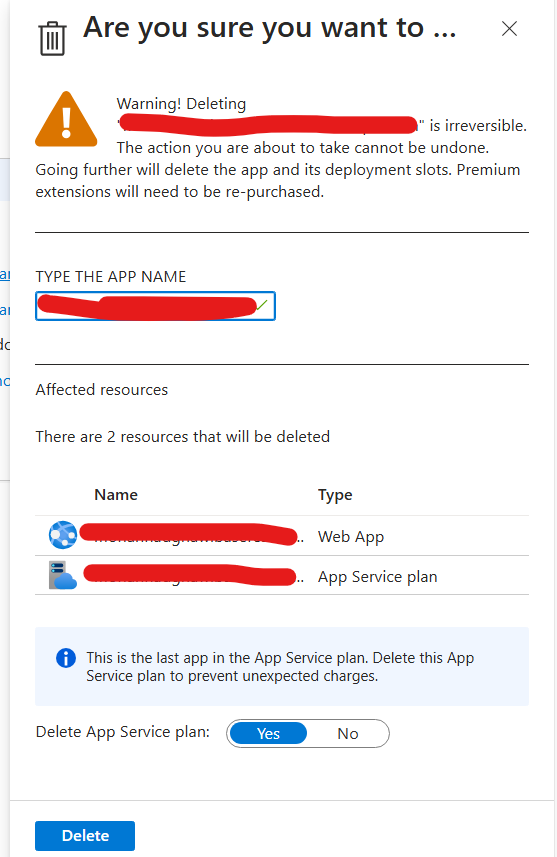 Even i stopped 2 App Service i am still paying for them arounf 12 USD ...