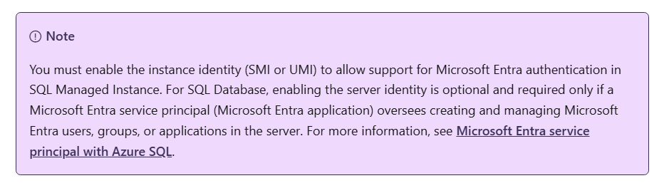 UMI/Entra Admin Architecture for Managed Instance - Microsoft Q&A