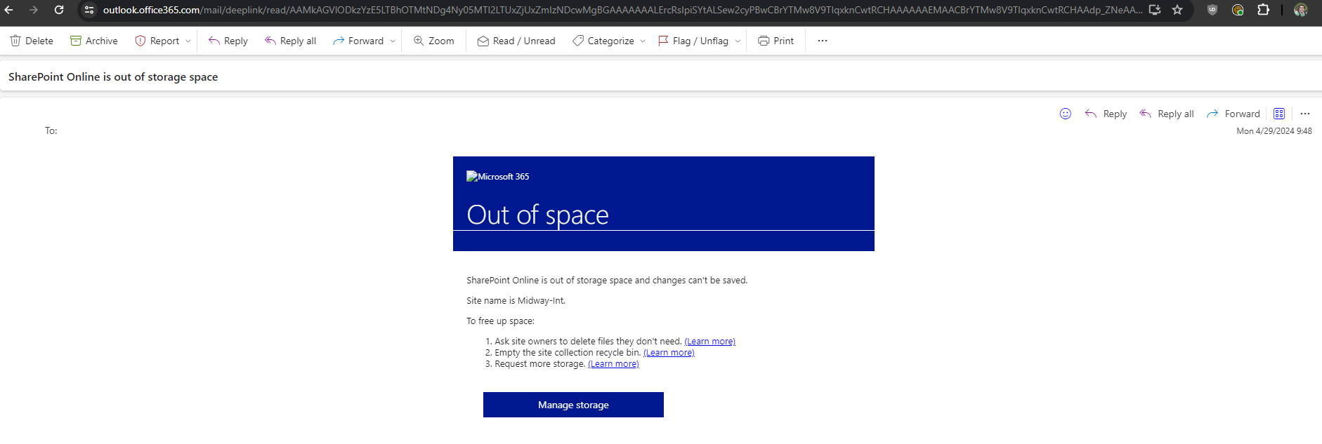 The weblink returned by Graph Api does not load in mobile. - Microsoft Q&A
