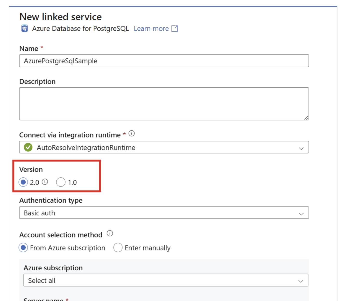 TF-Azure: azurerm_data_factory_linked_service_postgresql - connection ...