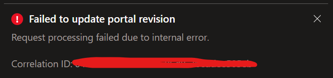 Can't publish APIM developer portal due to internal error - Microsoft Q&A