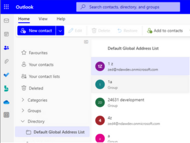 Get Contacts and Groups from Exchange Online Default Global Address List folder Microsoft Graph ...