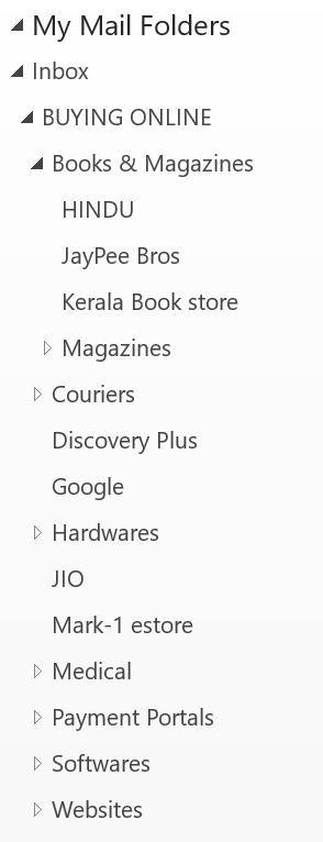 outlook inbox folders - Microsoft Q&A