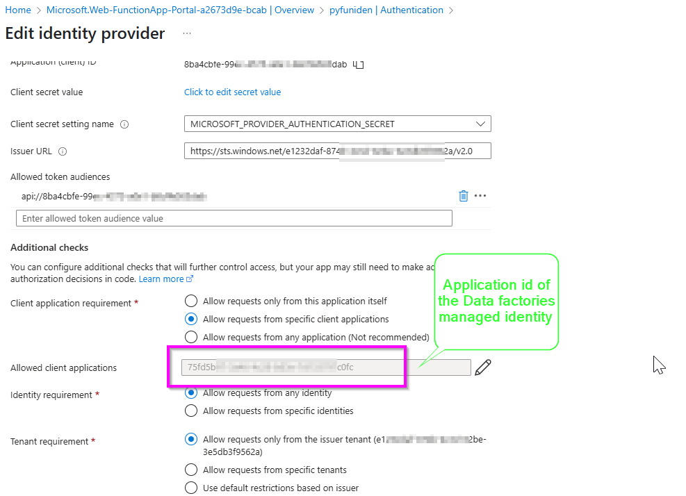 Authentication Failure: ADF Function Linked Service to Azure Function App Using System-Assigned ...