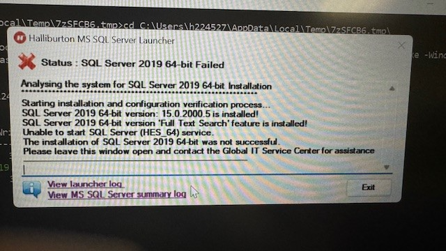 Durning Installing SQL 2019 on laptop with windows 11, unable to ...