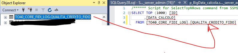 My t-sql is red as if the table doesn't exist - Microsoft Q&A