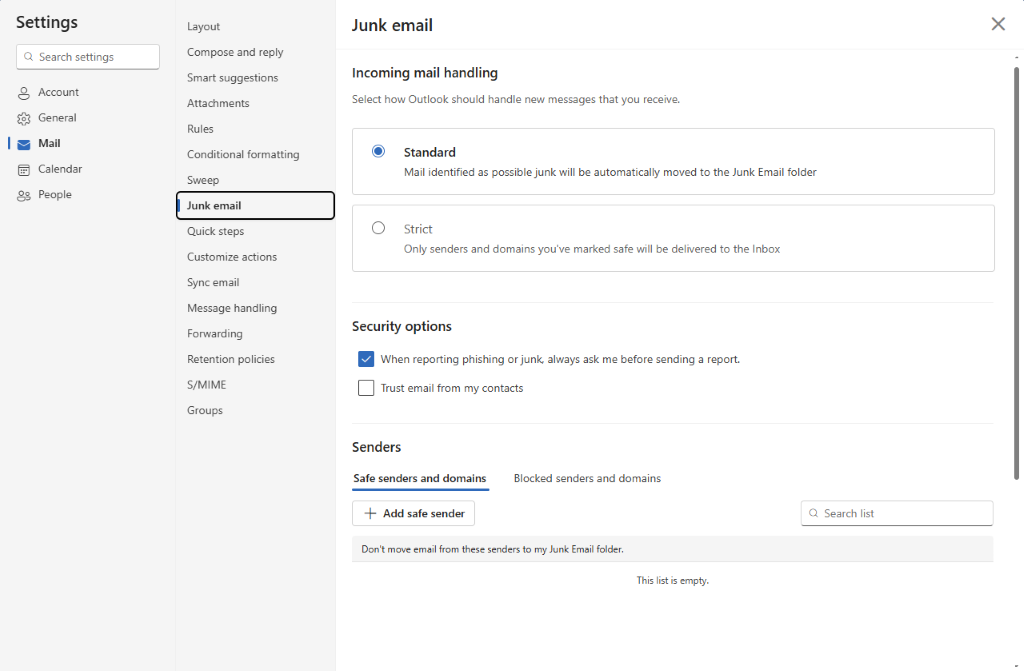 why my emails always goes in junk? at says" Links and other ...