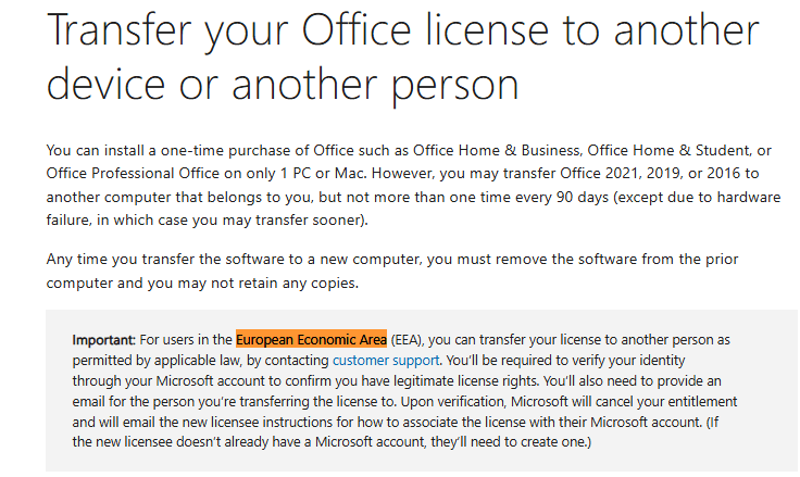 I purchased new laptop and Office 2021 Pro license for new employee ...