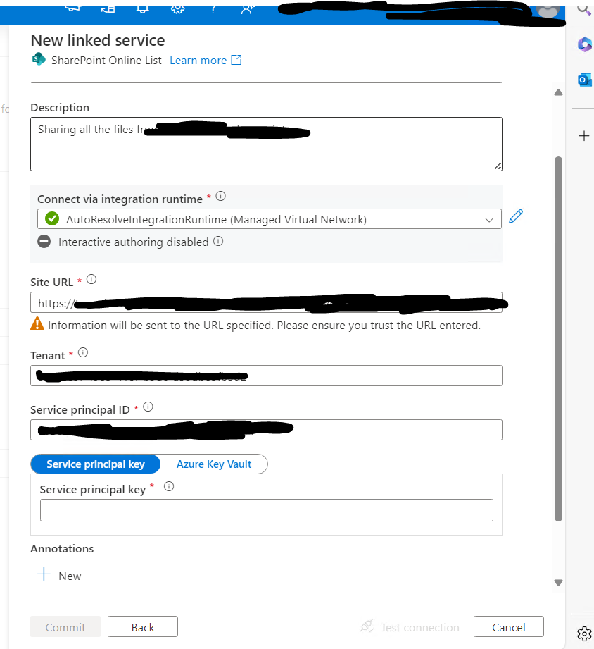 Linked services and Key Vault - Microsoft Q&A
