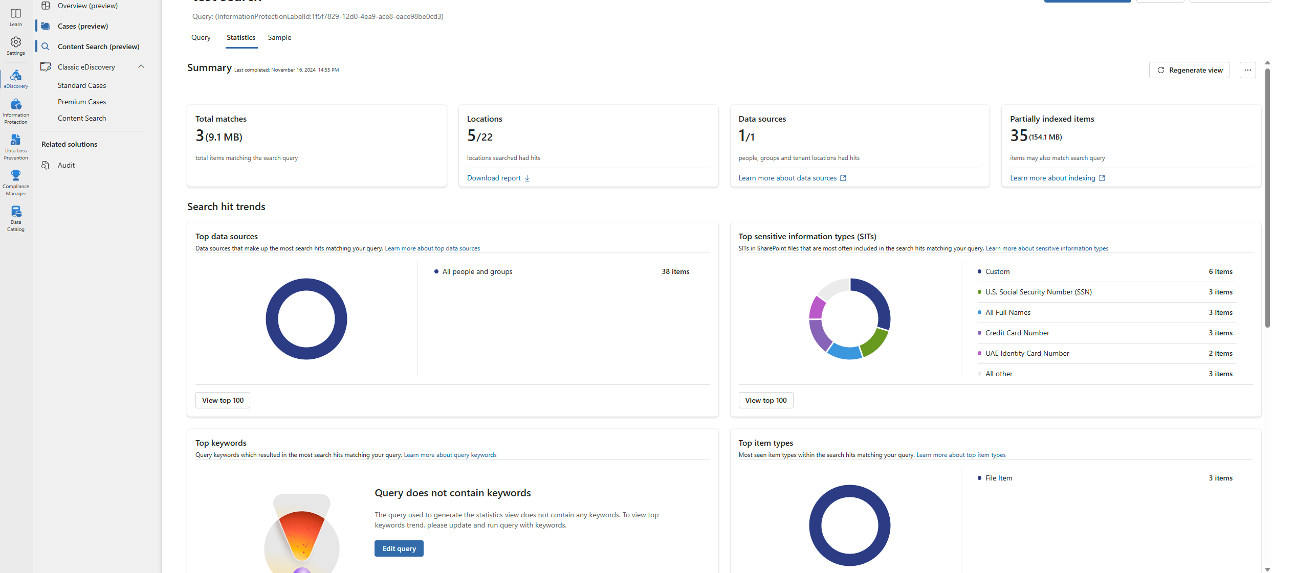 Finding labeled files with Content Search - Microsoft Q&A