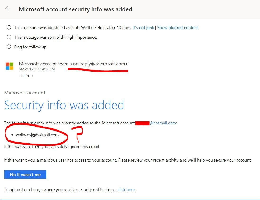 Keep getting VERY suspicious security emails from Hotmail Microsoft ...