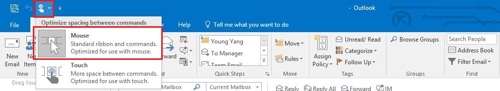 How to hide the bar in the right side of Outlook with Delete, Respond ...