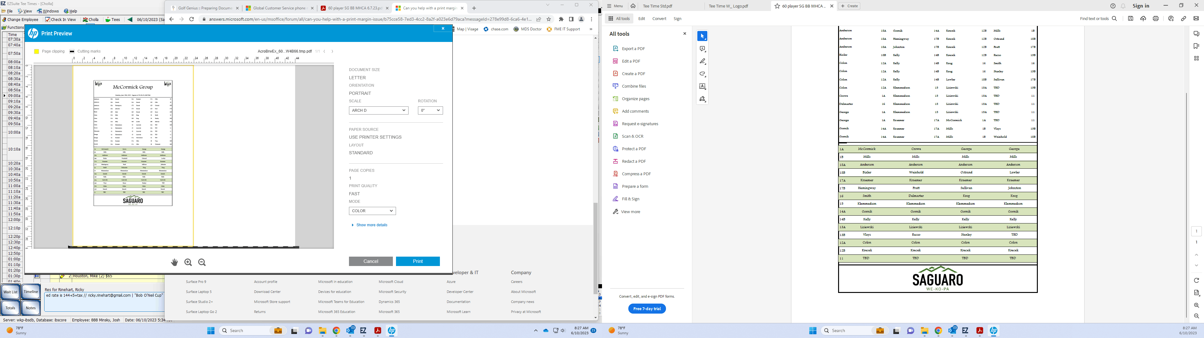 Can you help with a print margin issue - Microsoft Q&A