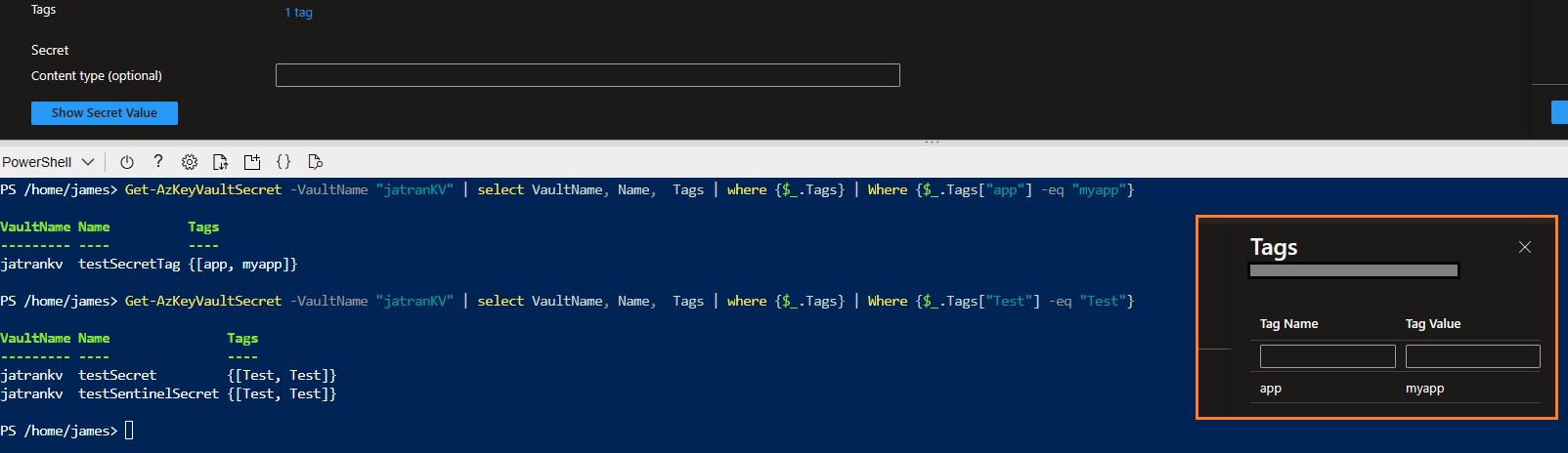 Filter secrets by tags using Azure Key Vault REST API - Microsoft Q&A