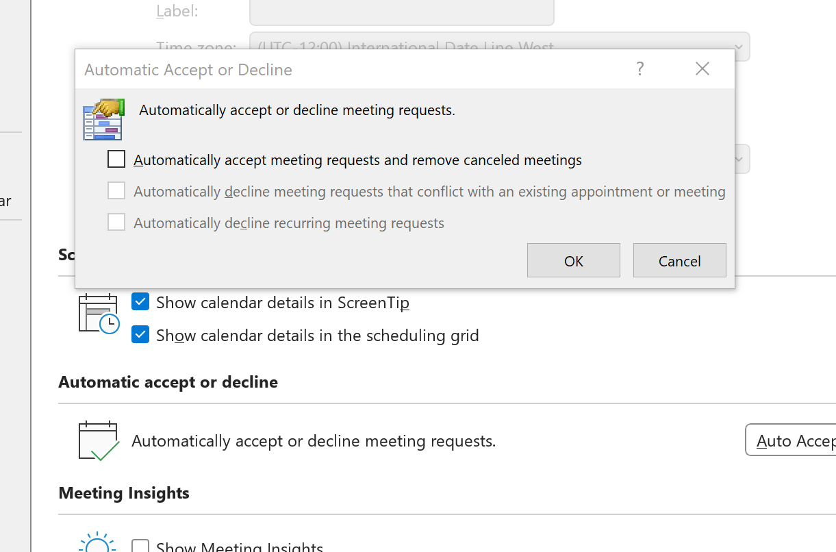 Outlook automatically accepting scam meeting invites. How to turn off ...