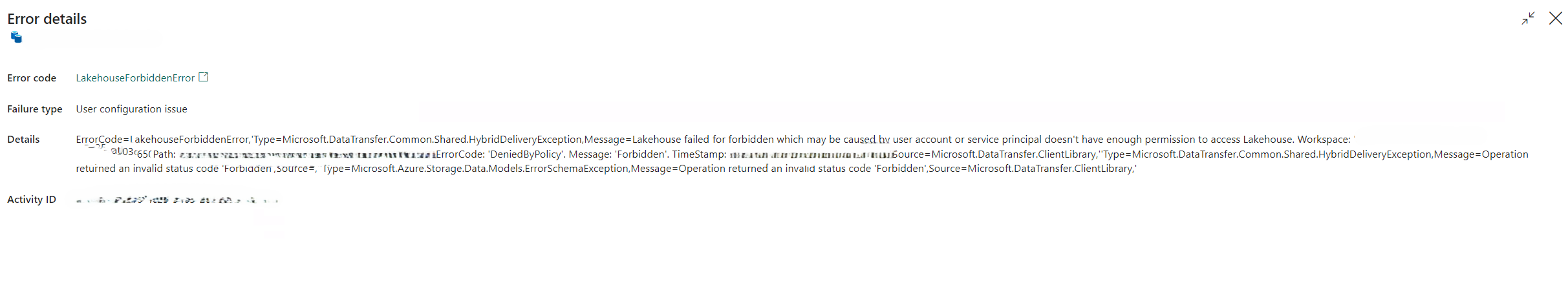 Error Accessing Lakehouse After Enabling Private Link and Blocking Internet in Fabric at the ...