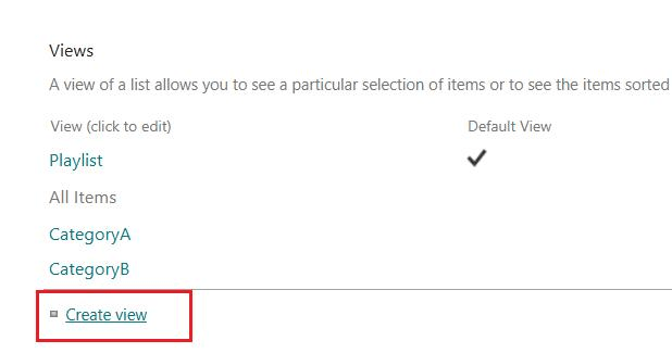 How can I set up a SharePoint page to display specific items from a list based on their category ...