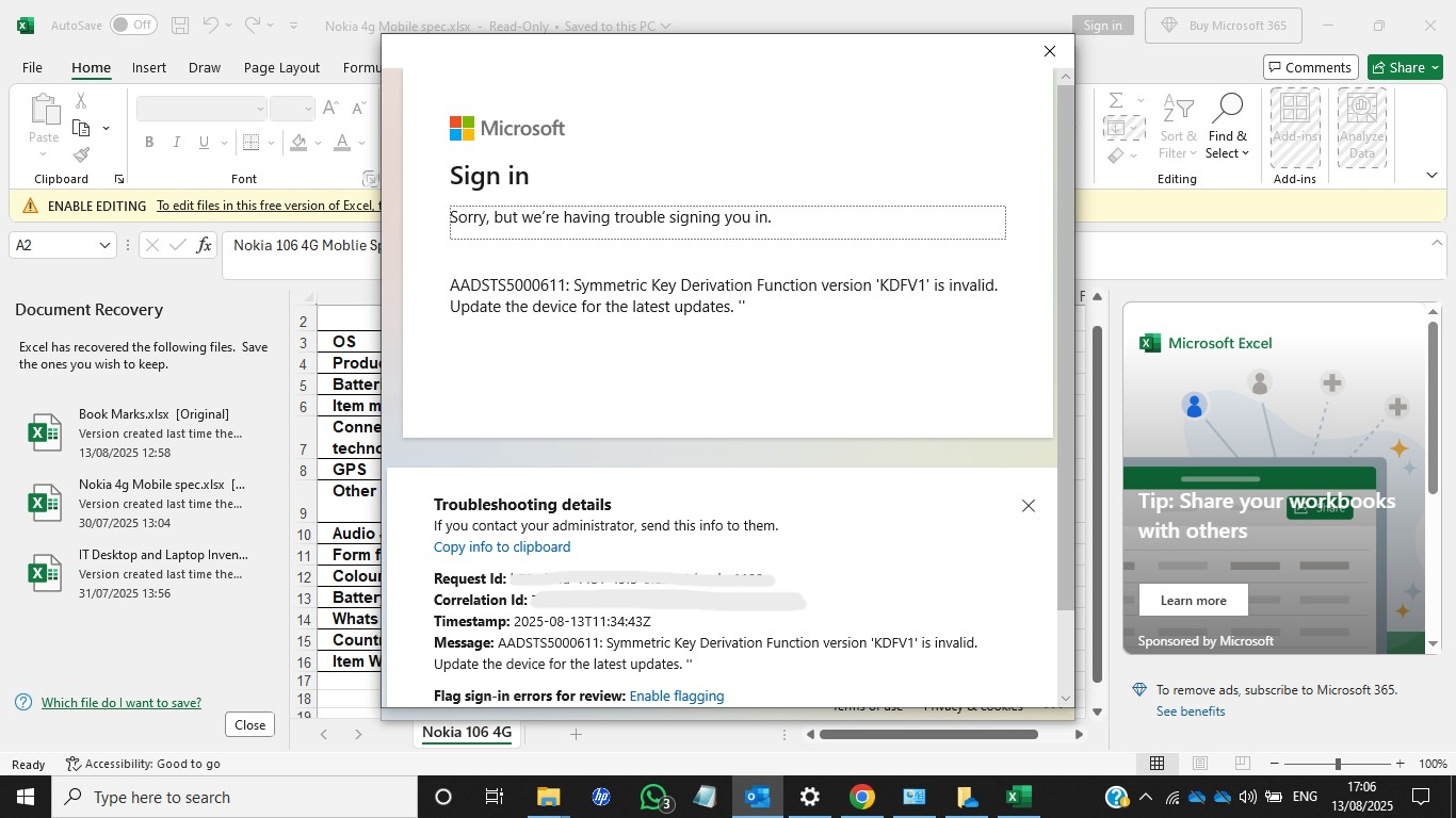 How to resolve AADSTS5000611 error while activate o365 - Microsoft Q&A