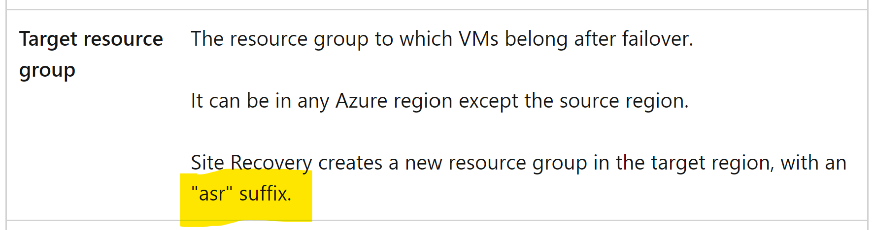 What resource group will my ASR setup VM get brought up in when perform ... What resource group will my ASR setup VM get brought up in when perform ...