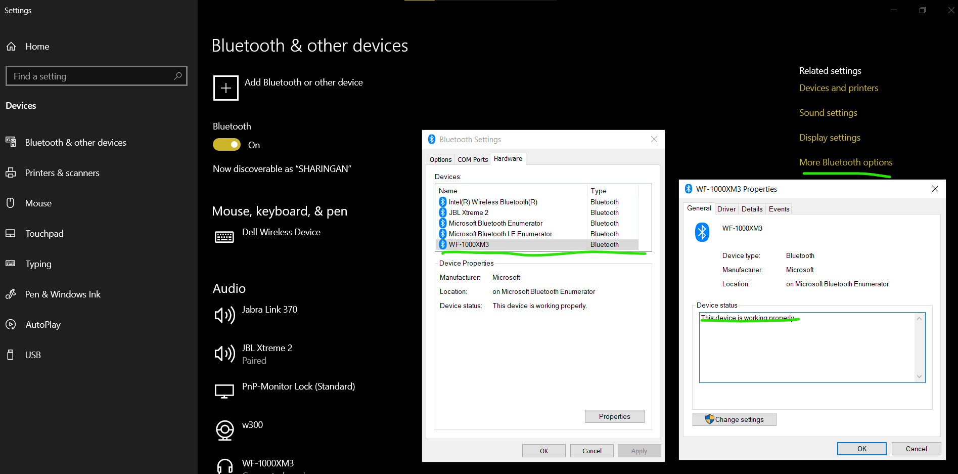 Bluetooth Audio Accessories connects only as "music" (headphone under ...