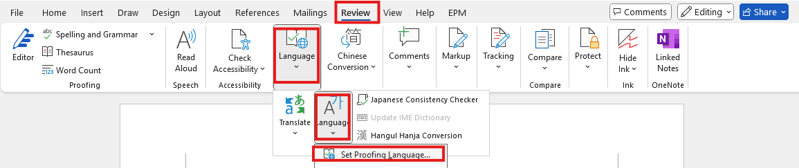 Crossreference not possible for tables, likely language mismatch ...