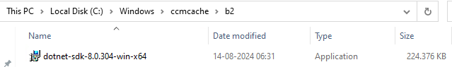 .NET SDK 8 - Updates via SCCM - Microsoft Q&A