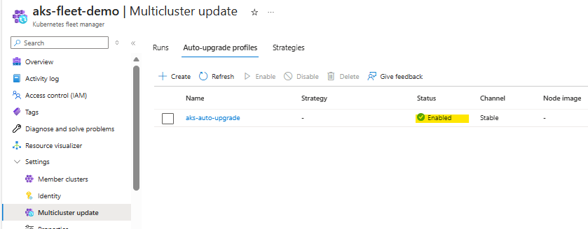 Unable to update AKS and Node Image versions using Fleet Manager (Auto ...