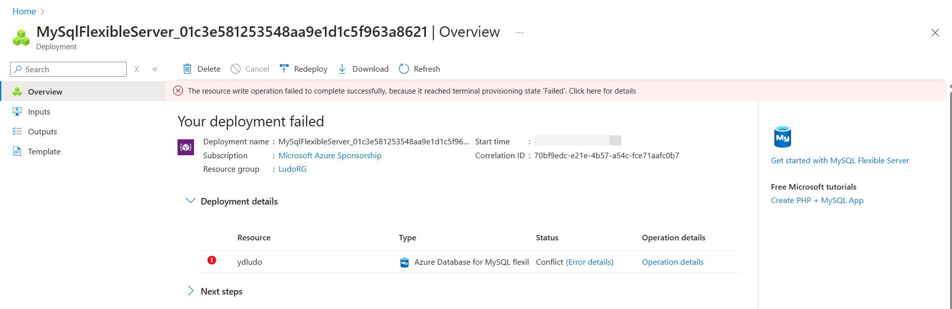 Database Creation Failing on Azure for MySQL Database - Microsoft Q&A