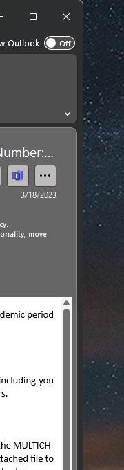 Outlook Display Issues - Microsoft Q&A