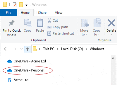 Where is the Personal Folder that OneDrive syncs with on my PC ...
