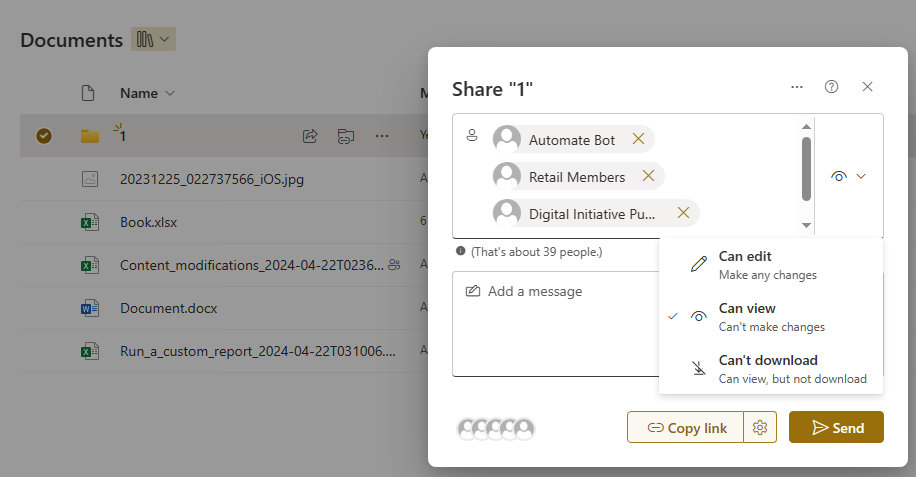 Bulk share documents with external users - Microsoft Q&A