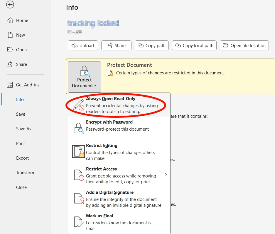 Open document in Teams into desktop app but only want viewing in ...
