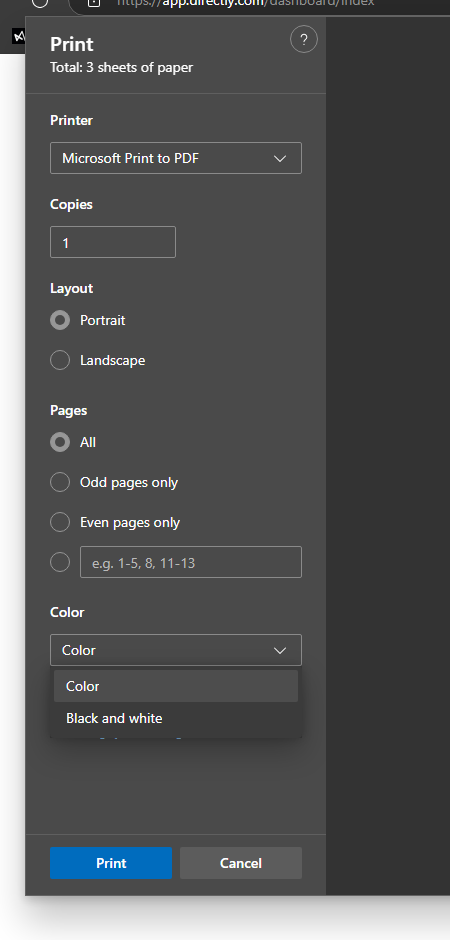 microsoft pdf printer is not printing in colour - Microsoft Q&A