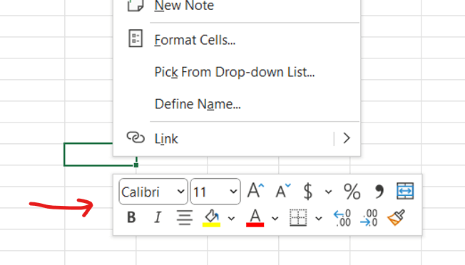 Mini Toolbar on Excel - Microsoft Q&A