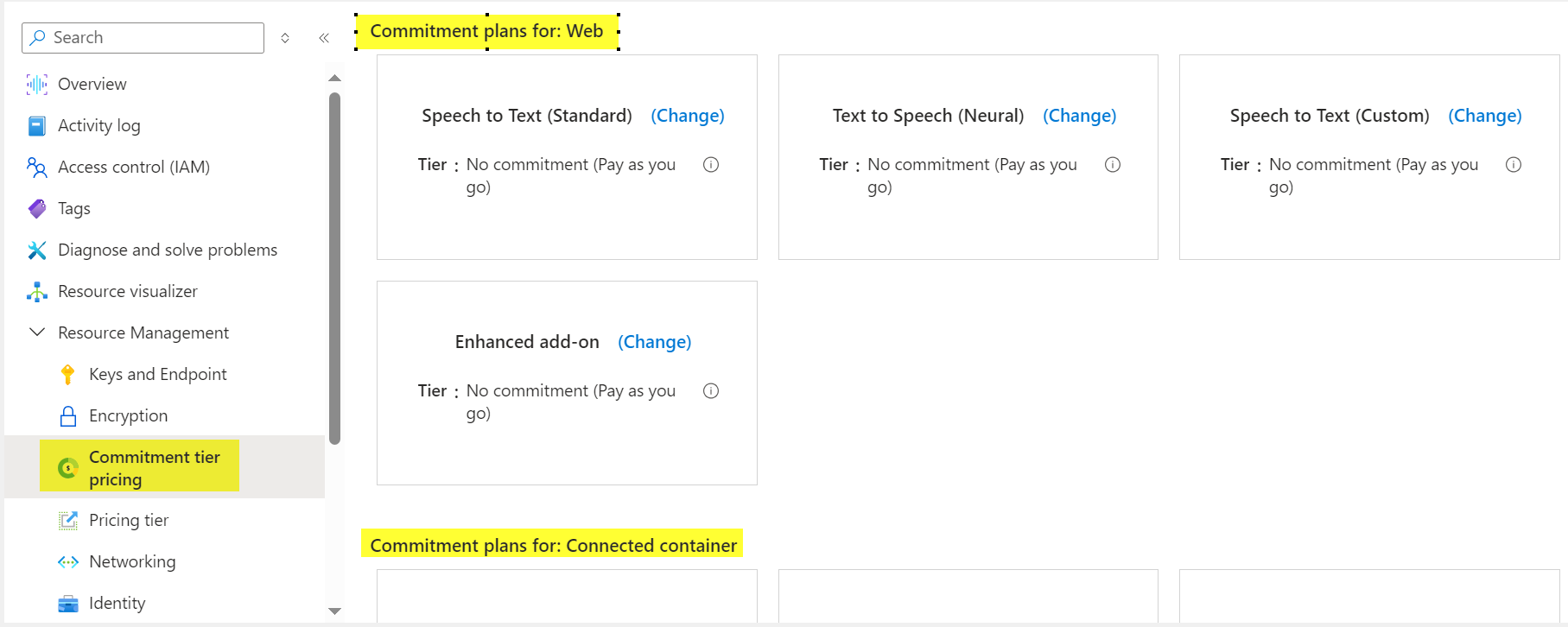 Why it is showing as coming soon in manage commitment plans in speech ...