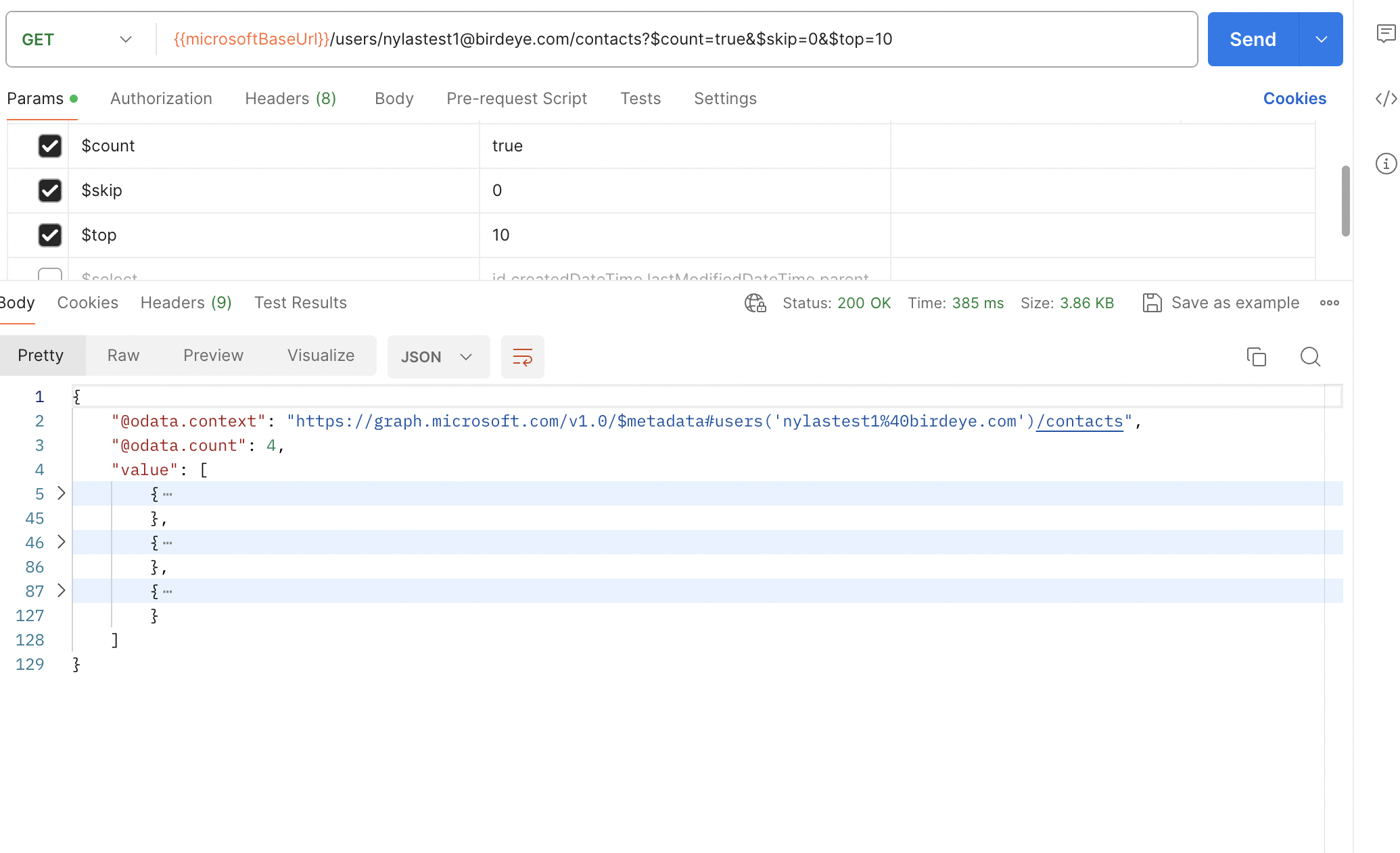 Incorrect info in contact Graph API - Microsoft Q&A