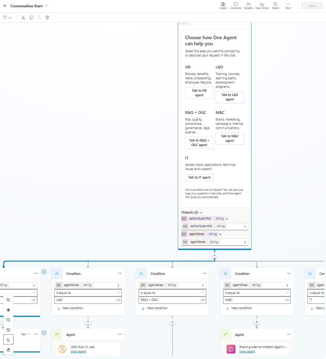 Copilot studio calling to connected agent from topic - Microsoft Q&A